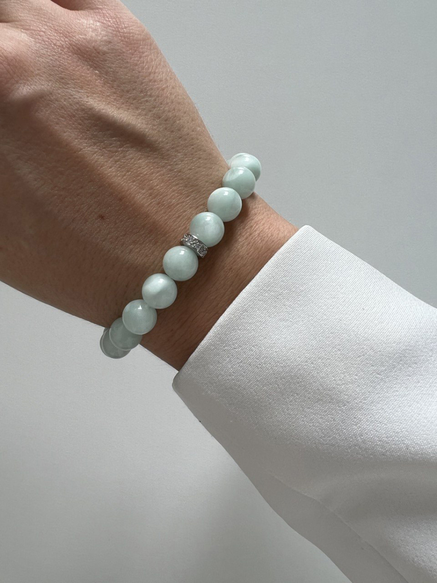 Bracelet with natural angelite stone 5032 | Lebijou online store